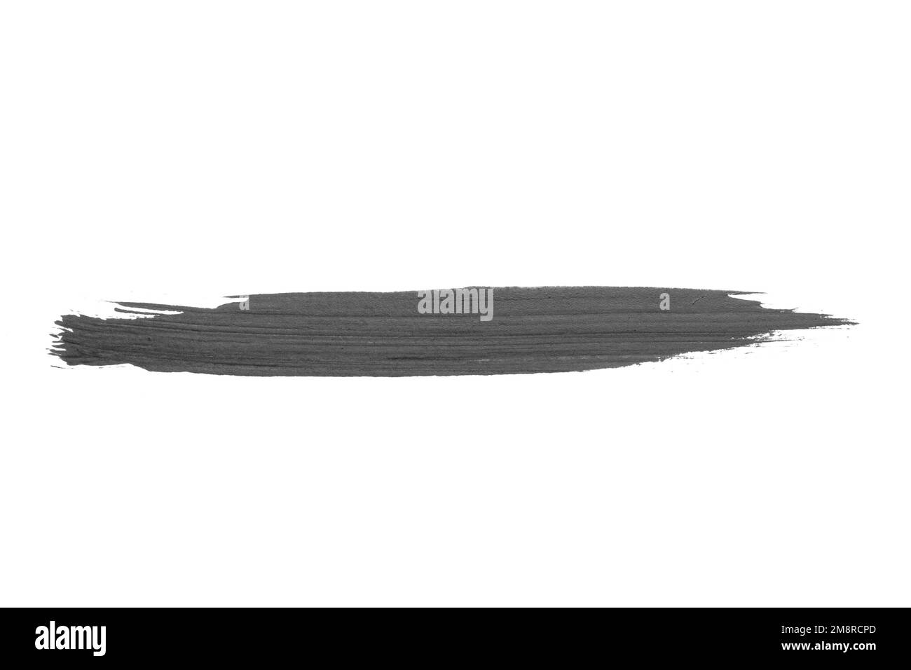 textured brushstroke of gray paint on white background isolated Stock ...