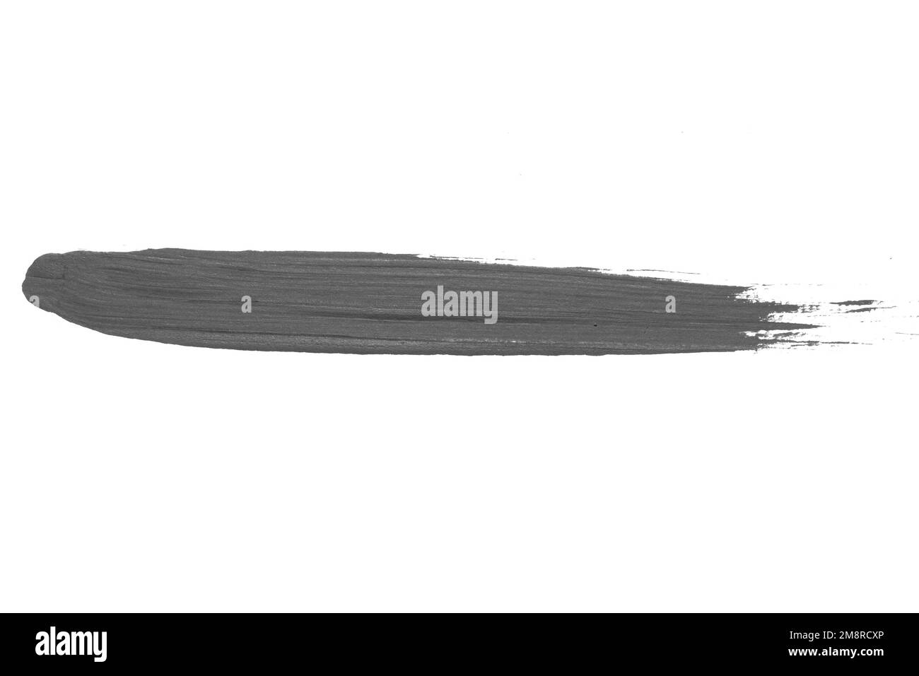 textured brushstroke of gray paint on white background isolated Stock ...