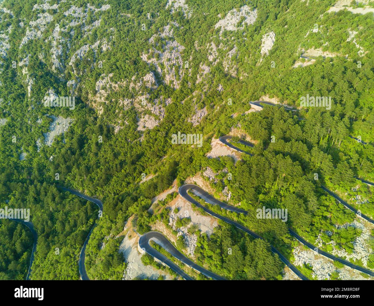 Incredible winding mountain road - Lovcensky serpentine with dangerous ...
