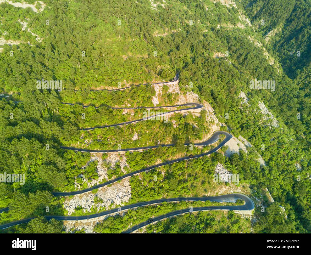Incredible winding mountain road - Lovcensky serpentine with dangerous ...