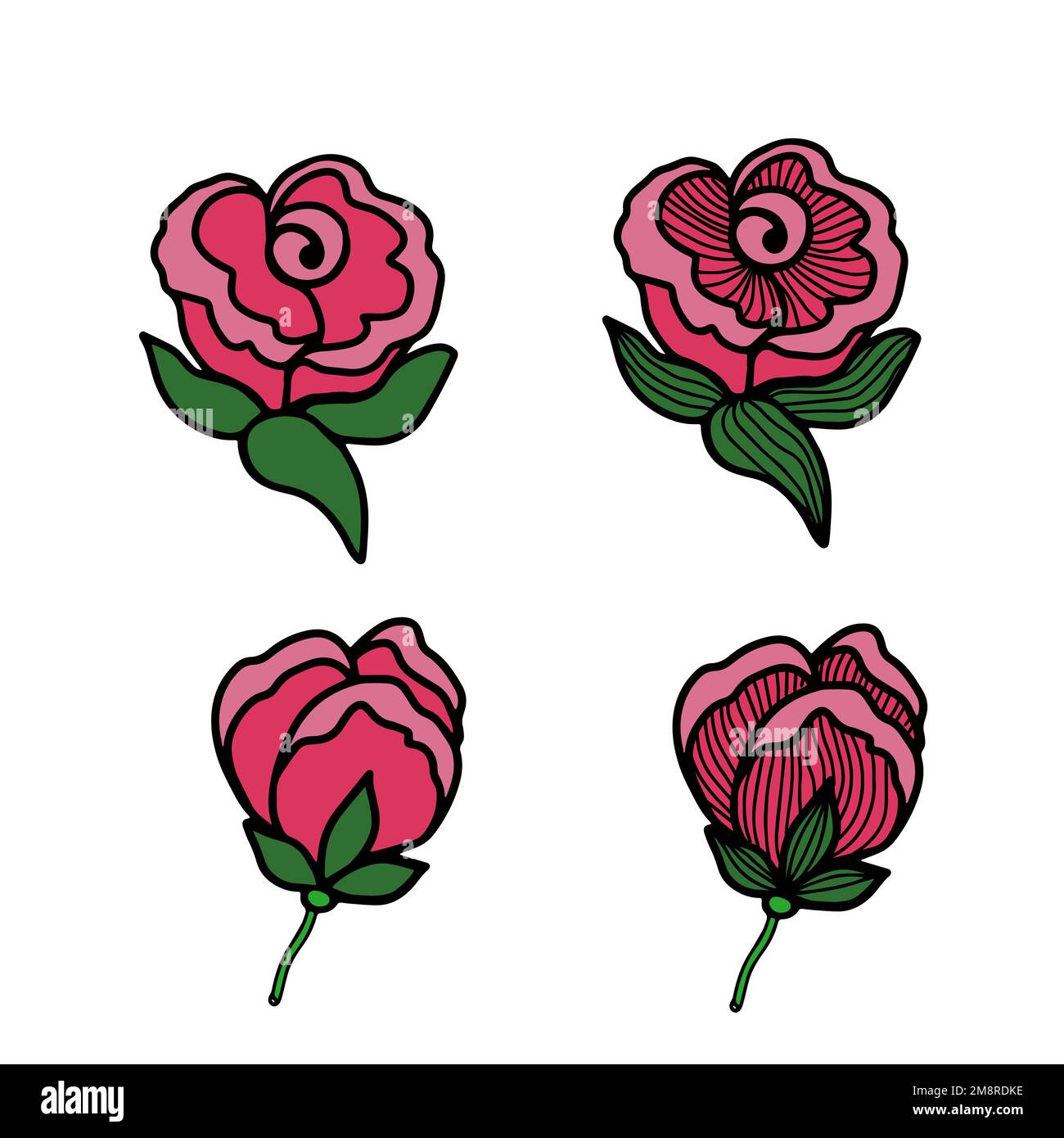 Cute rose flower Stock Vector Image & Art - Alamy