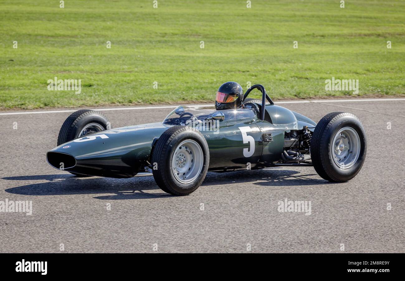 Charles McCabe in his 1962 BRM P578 during the Glover Trophy race at ...