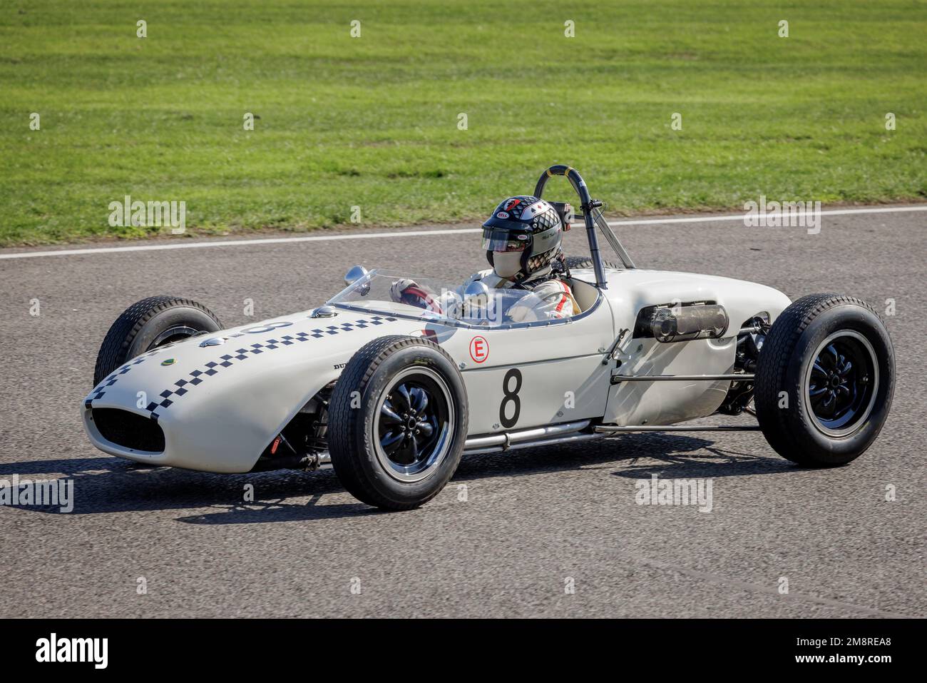 Nick Taylor in the 1960 Lotus-Climax 18 during the Glover Trophy race ...