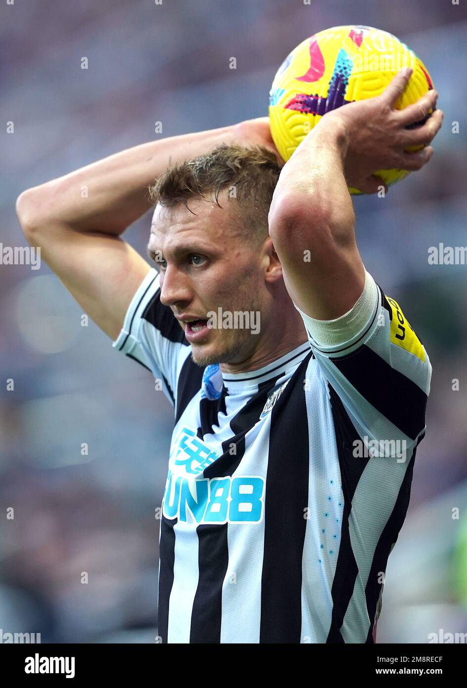Newcastle United's Dan Burn during the Premier League match at St ...