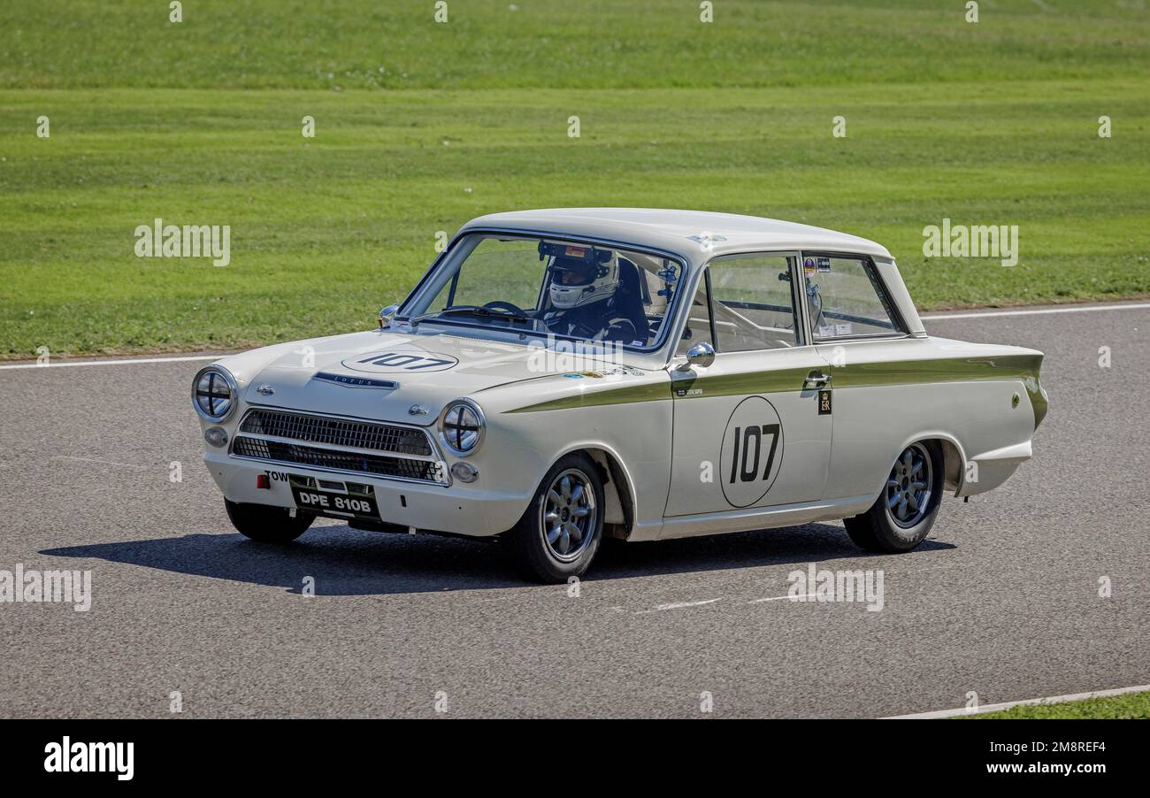 Max Chilton in the 1964 Ford-Lotus Cortina MkI during the St Mary's ...