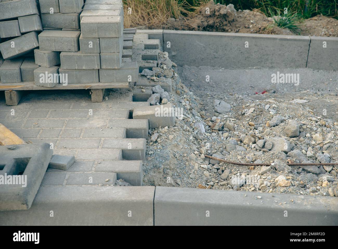 pavement construction, close-up on layers Stock Photo - Alamy