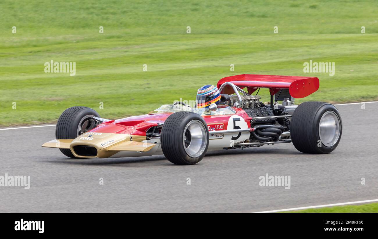1968 Lotus-Cosworth 58 F1 single-seater during the Graham Hill ...