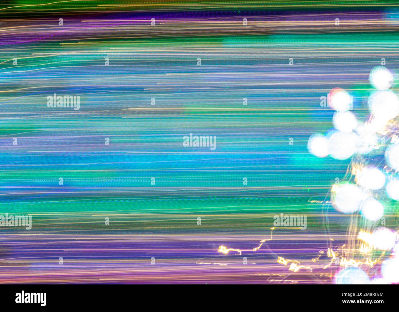 abstract light pattern, long exposure night photo, striped neon glow ...