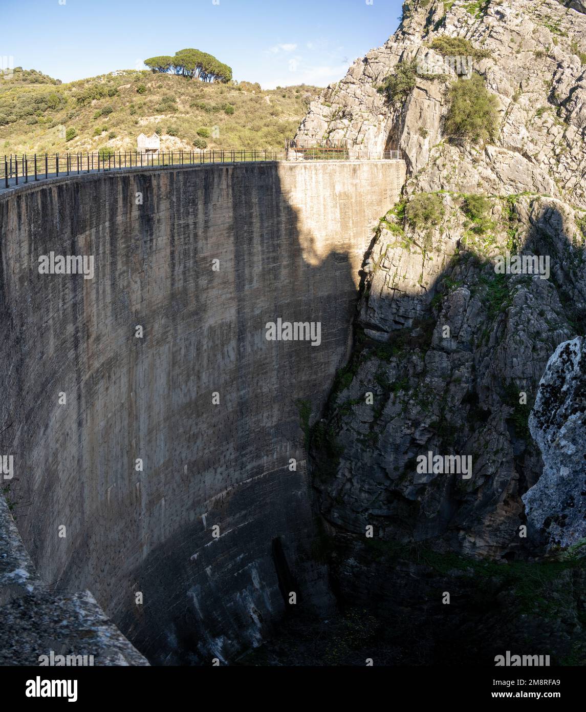 The Montejaque Dam built in 1917 and abandoned in 1947 because of ...