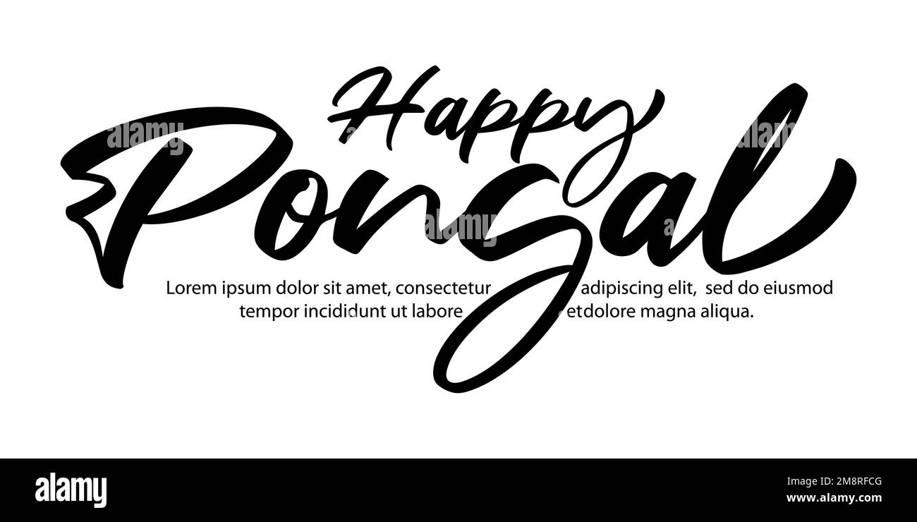 Vector Illustration of Happy Pongal Text Typography. Happy Pongal Stock ...