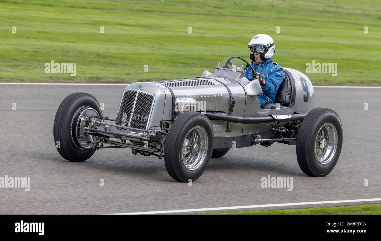 1936 ERA B-Type R11B with driver David Morris during the Goodwood ...