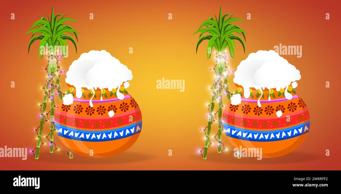 illustration of Happy Pongal Holiday Harvest Festival of Tamil Nadu ...