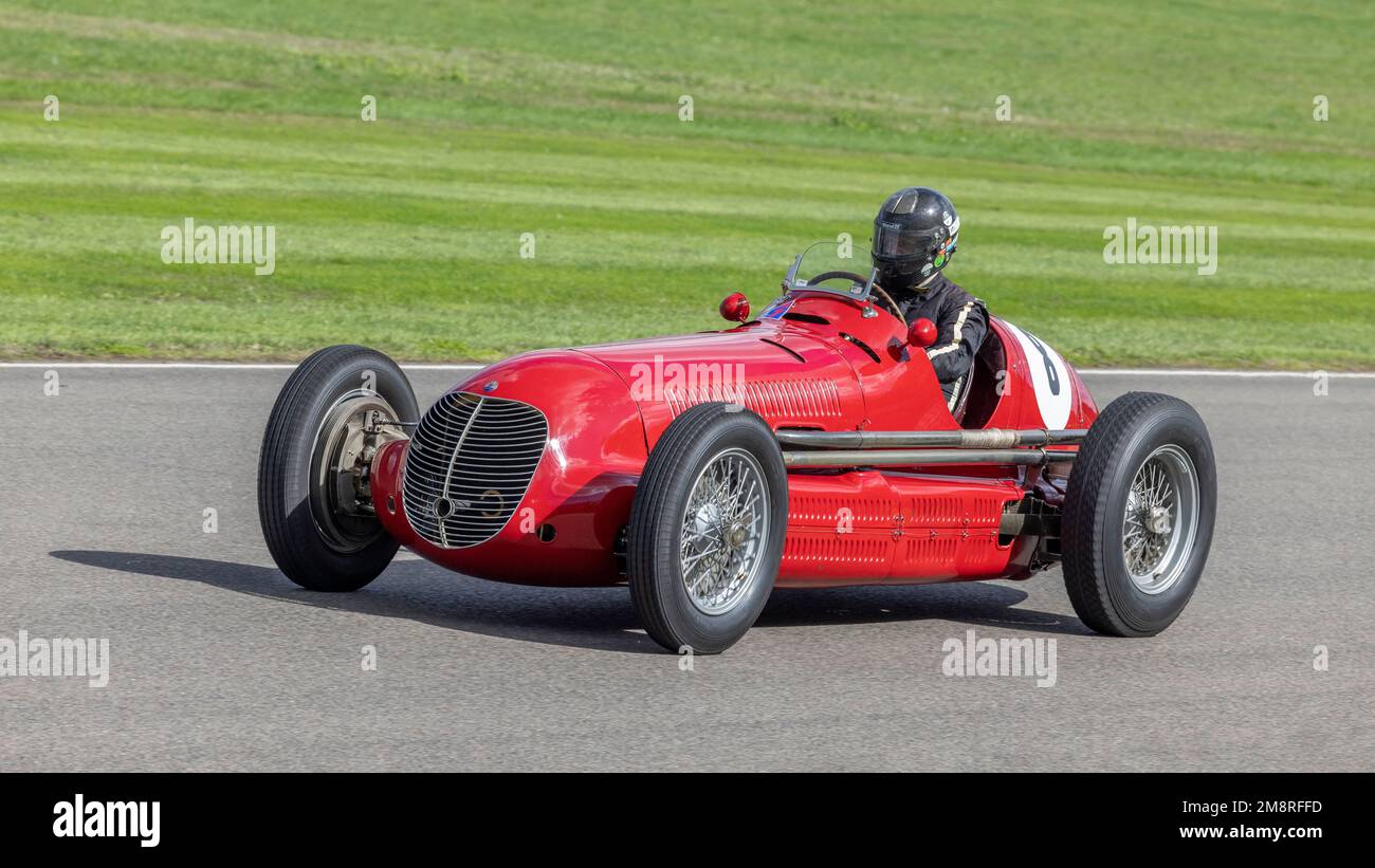 1938 Maserati 8CTF with driver Stephan Rettenmaier during the Goodwood ...