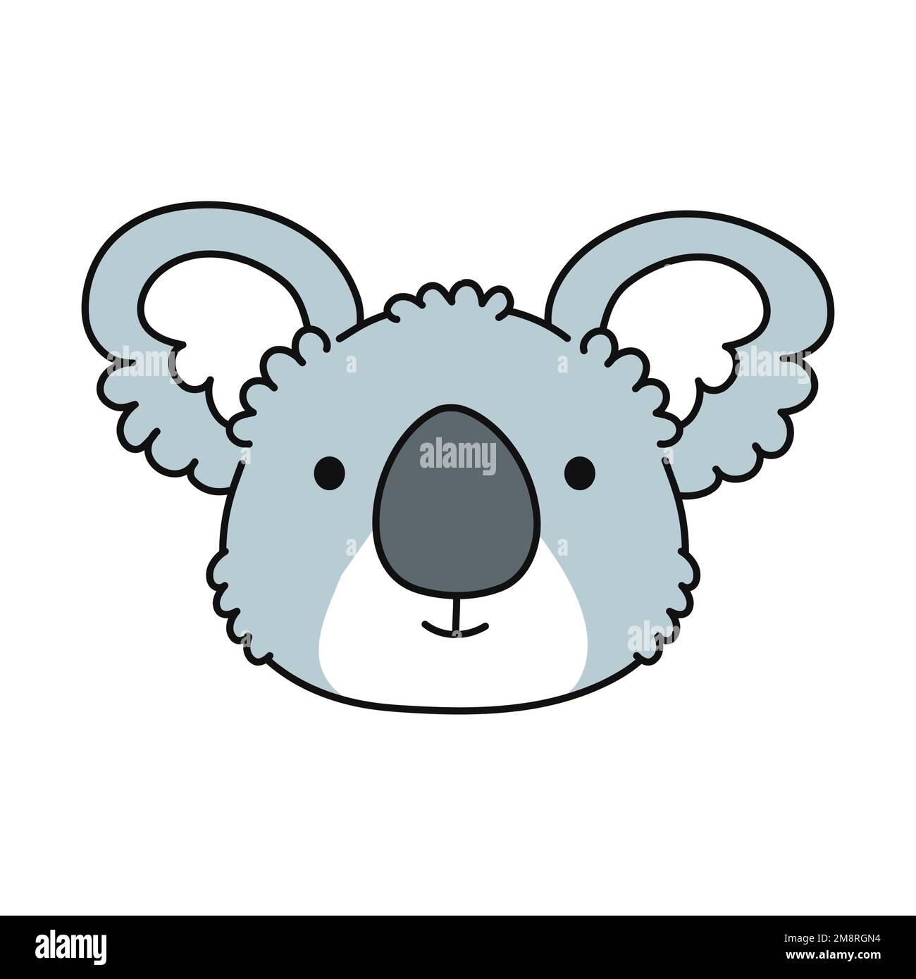 Cute smiling happy koala bear face. Vector cartoon character ...