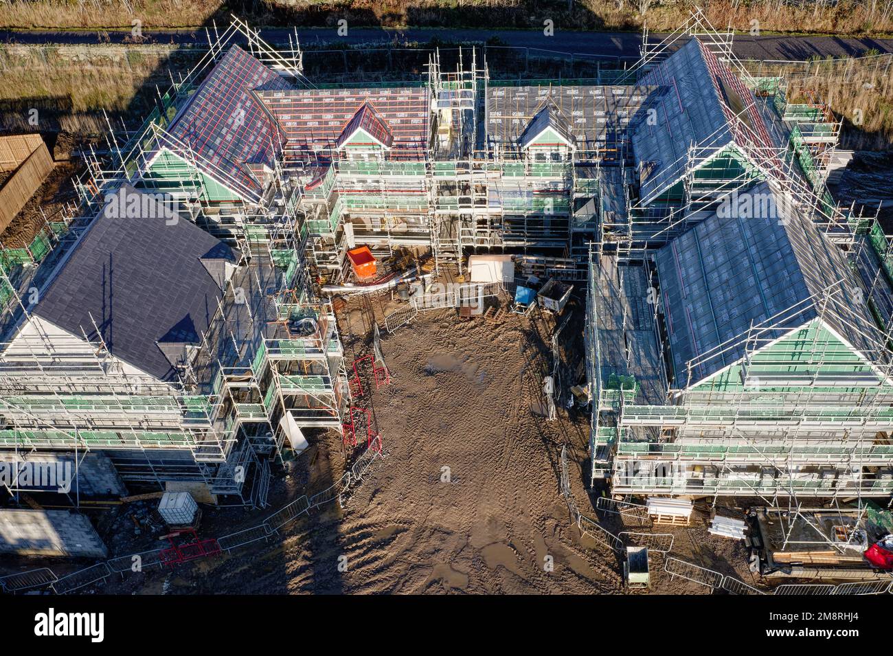 New housing development building houses for increased demand in rural ...