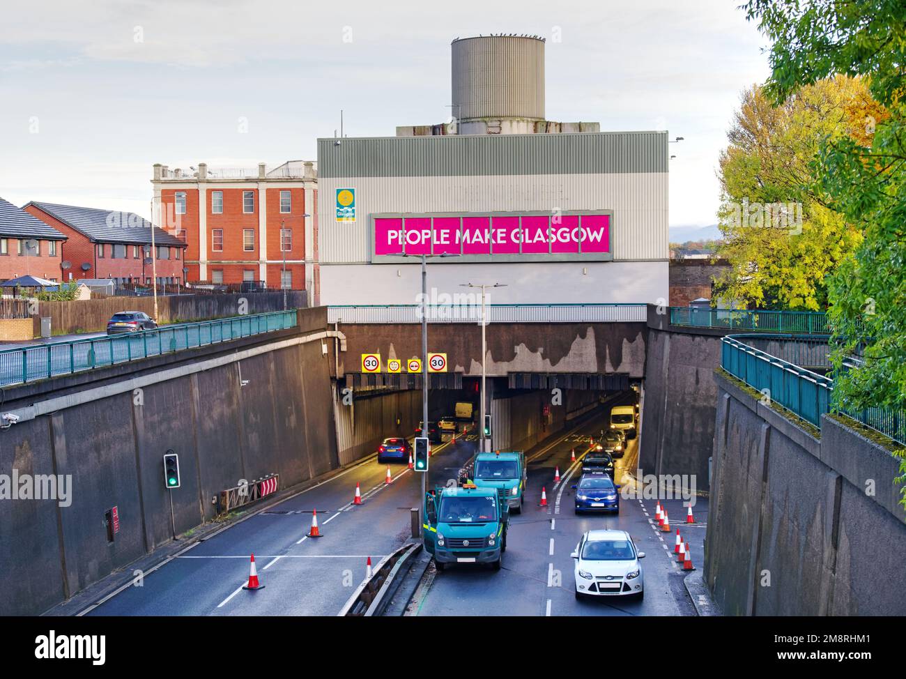 The Clyde Tunnel entrance from the south in Govan Stock Photo - Alamy