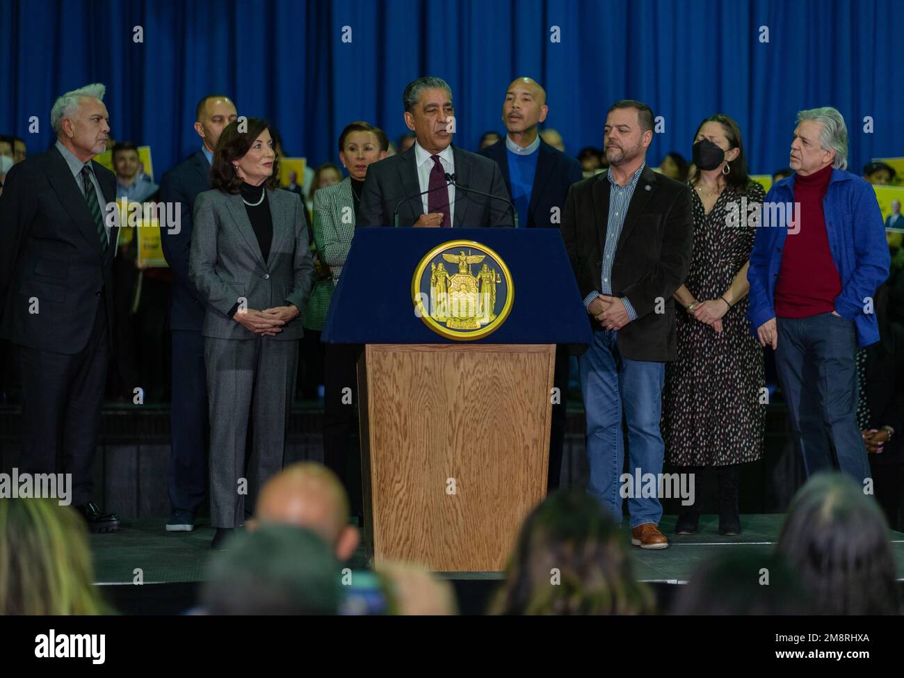 Bronx, USA. 14th Jan, 2023. U.S. Representative Adriano Espaillat joins ...