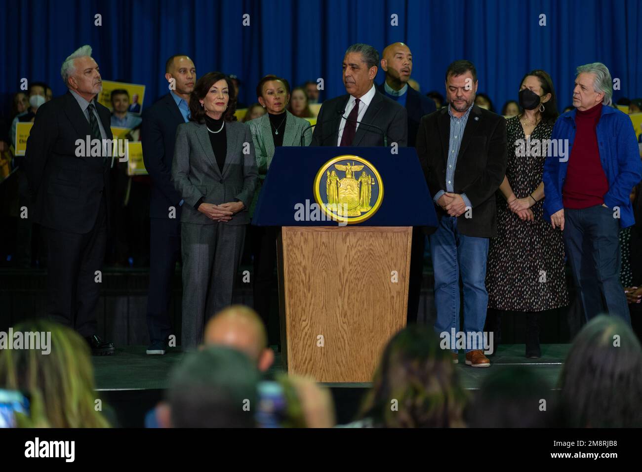 Bronx, USA. 14th Jan, 2023. U.S. Representative Adriano Espaillat joins ...