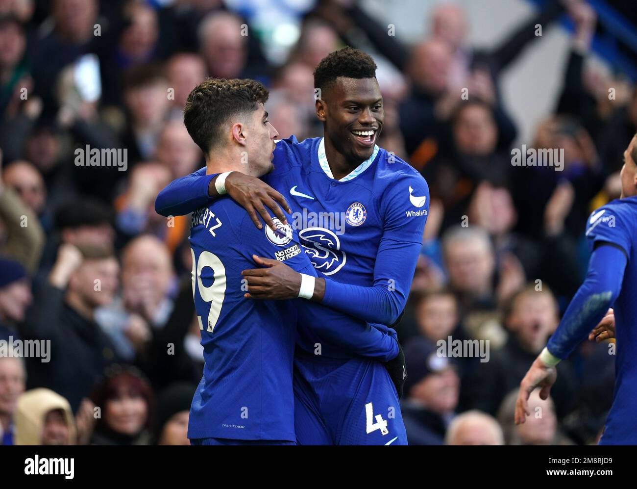 Chelsea's Kai Havertz celebrates scoring their side's first goal of the ...