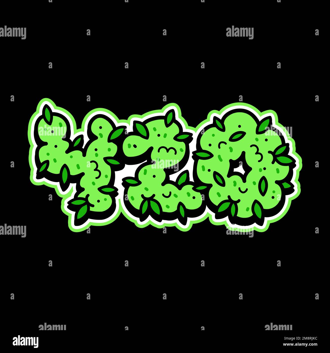 High weed bud quote text slogan print design. Vector doodle cartoon ...