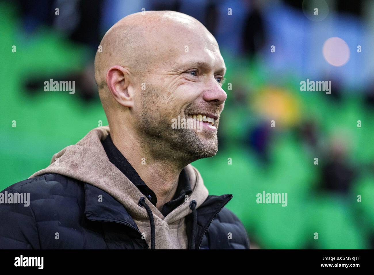 Groningen - FC Groningen coach Dennis van der Ree during the match ...