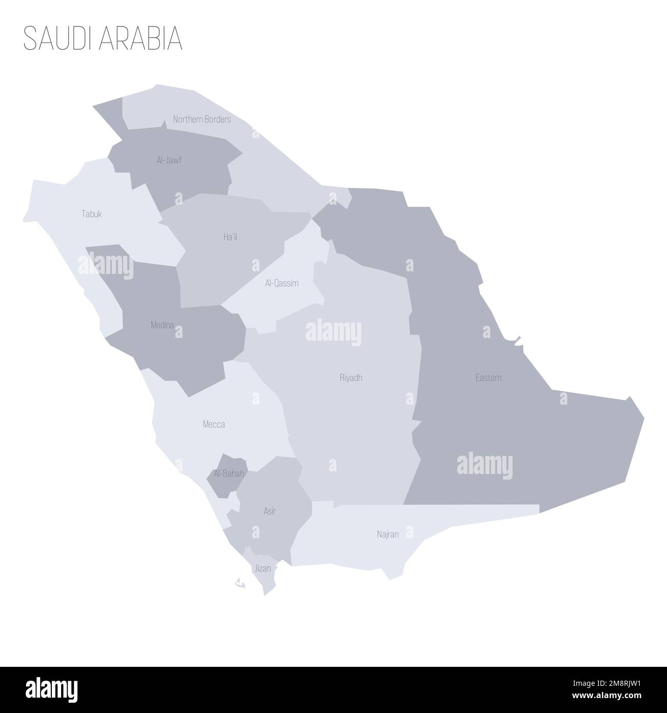 Saudi Arabia political map of administrative divisions - provinces or ...