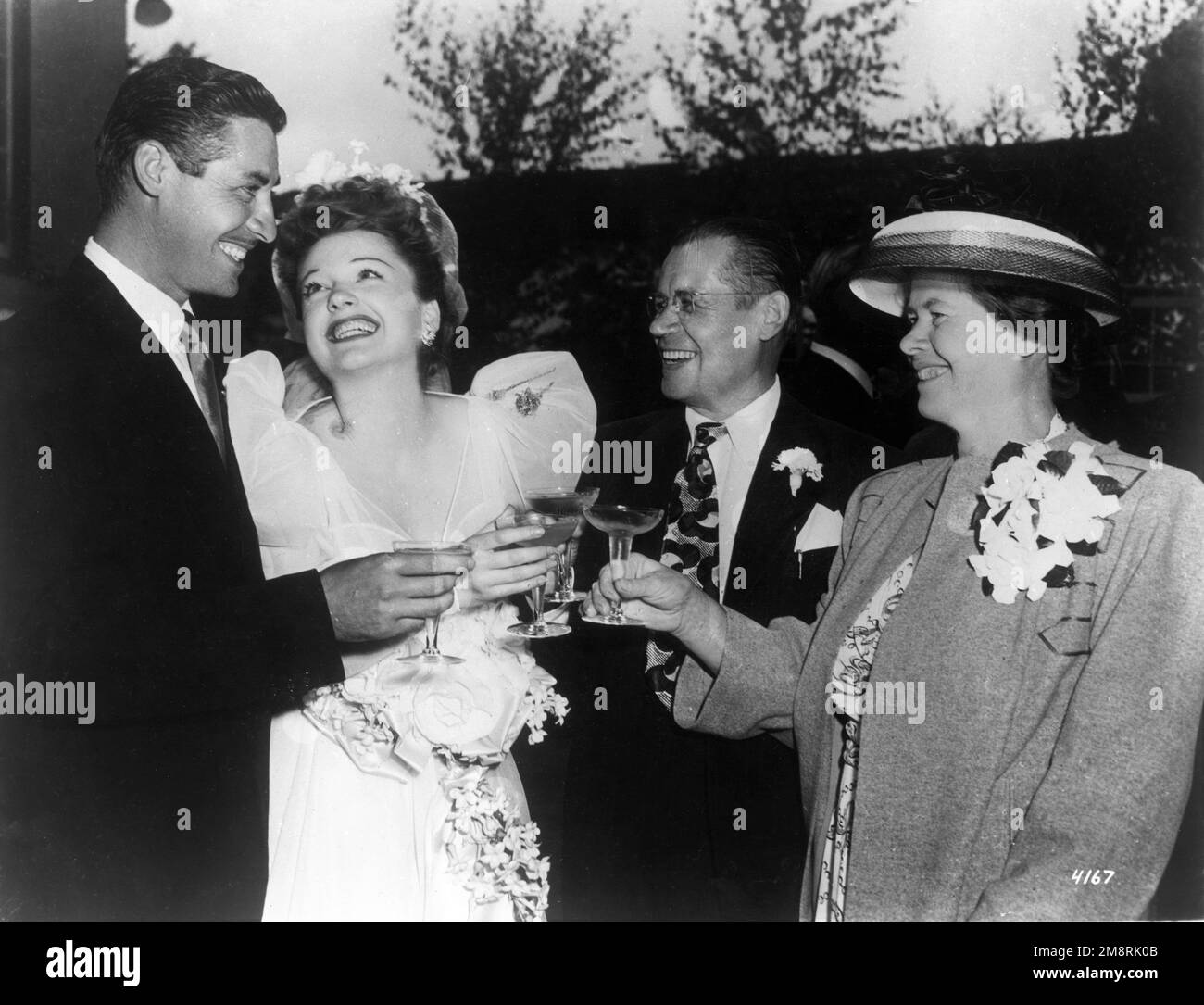 Wedding of JOHN HODIAK and ANNE BAXTER on Sunday July 7th 1946 with ...