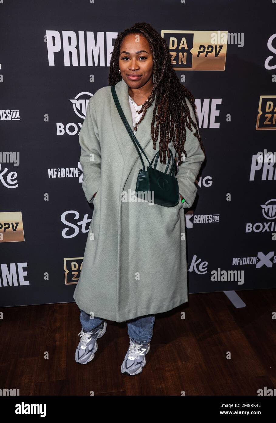 London, UK. 14th Jan, 2023. Shayna Marie seen attending the KSI vs FaZe ...