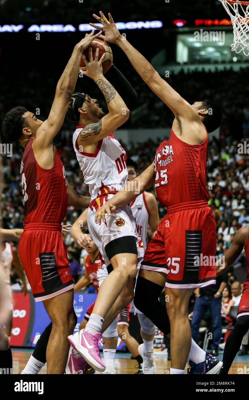 Bulacan Province. 15th Jan, 2023. Kobey Ketavong Lam (C) of Bay Area ...