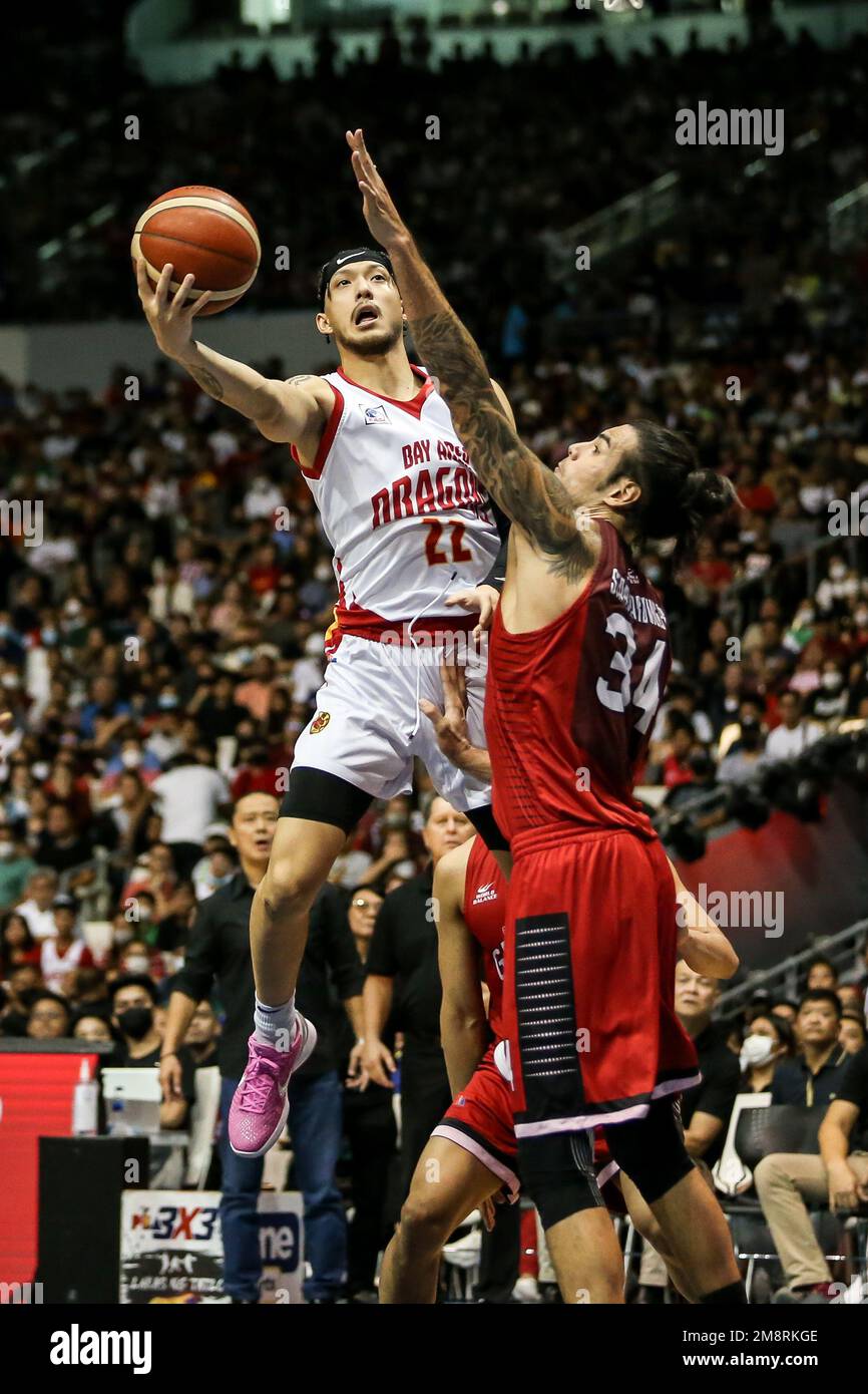 Bulacan Province. 15th Jan, 2023. Kobey Ketavong Lam (C) of Bay Area ...