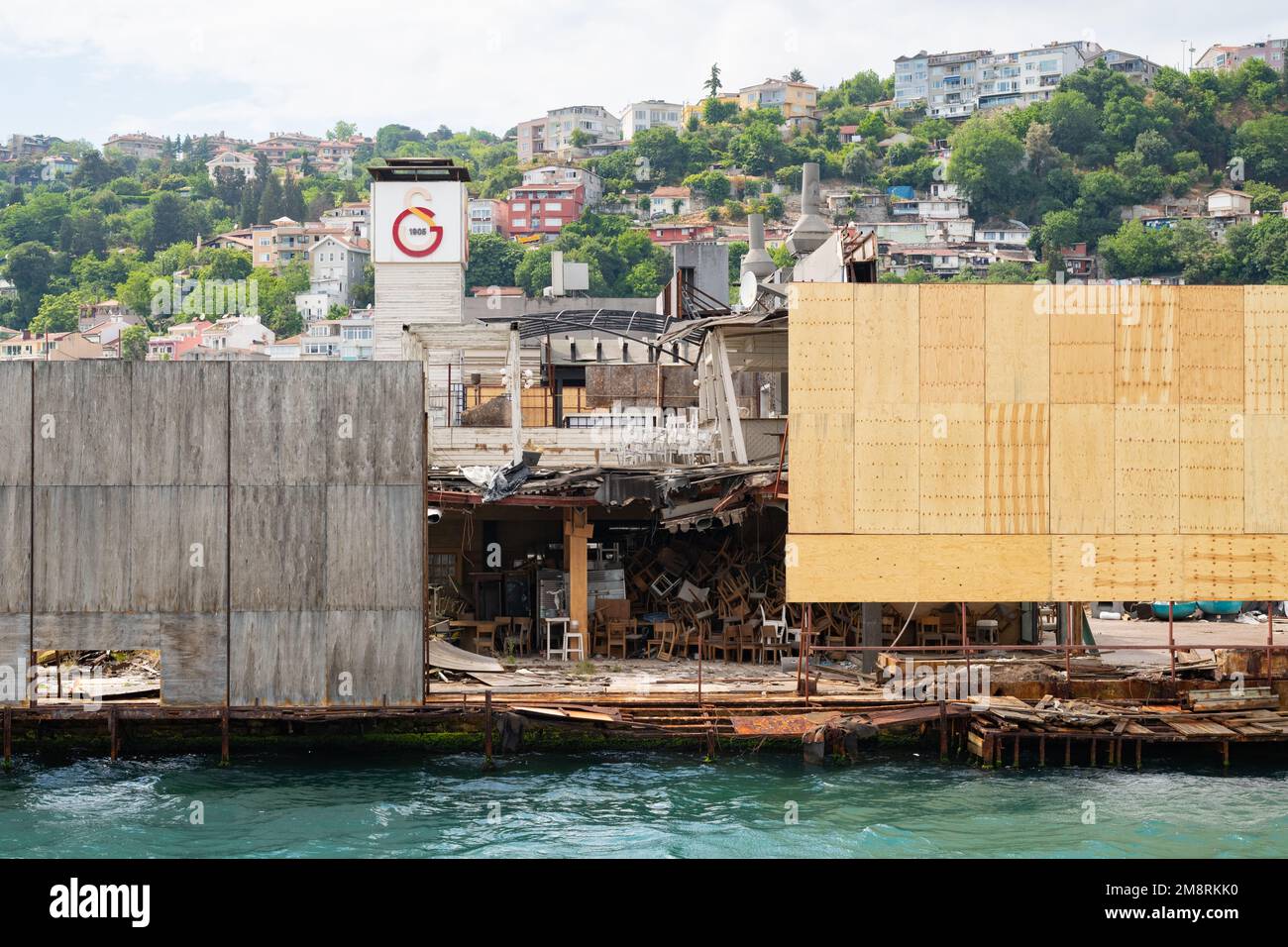 Galatasaray Island during demolition works, Istanbul, Turkey Stock ...