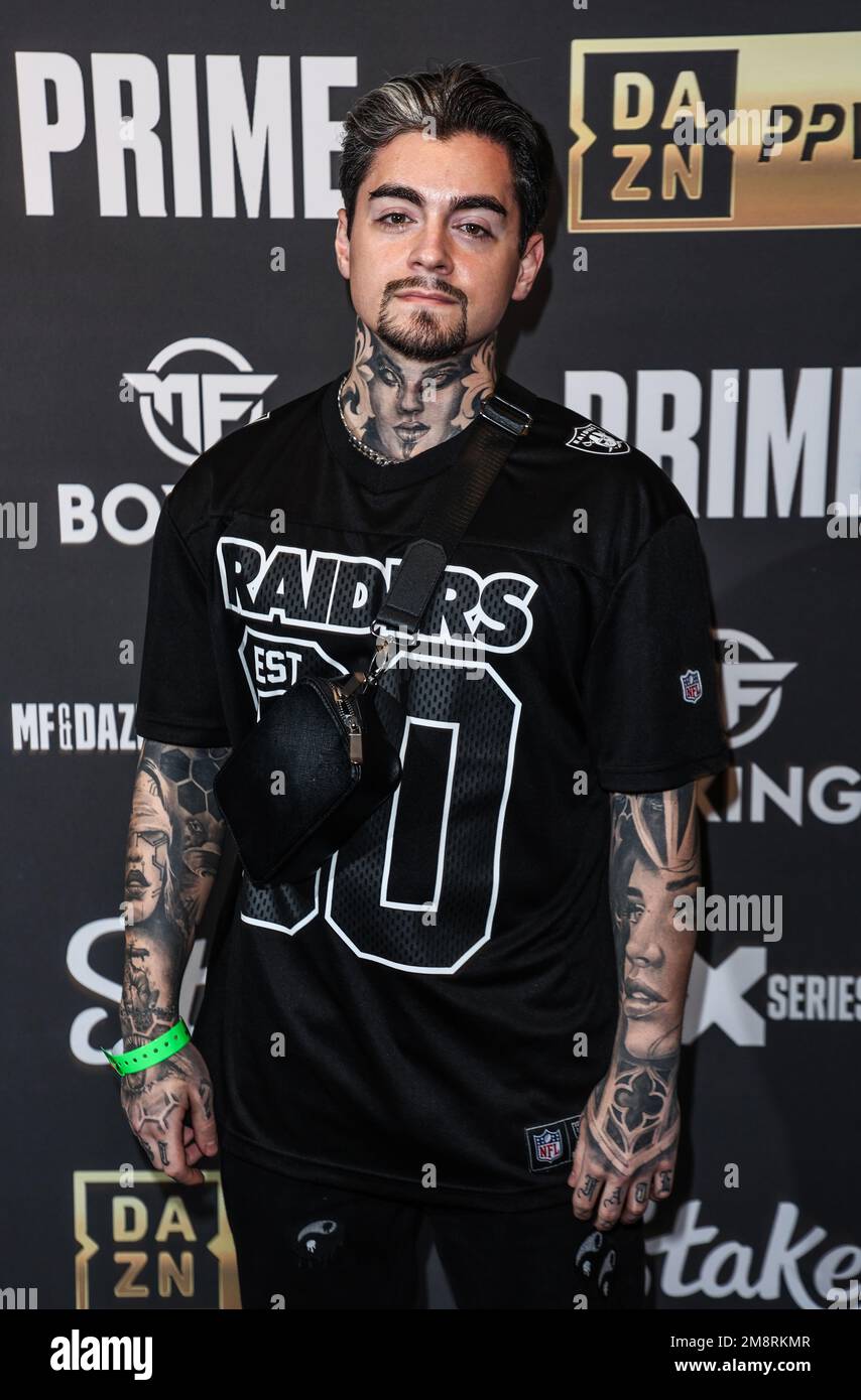 London, UK. 14th Jan, 2023. Mitchell Craske seen attending the KSI vs ...