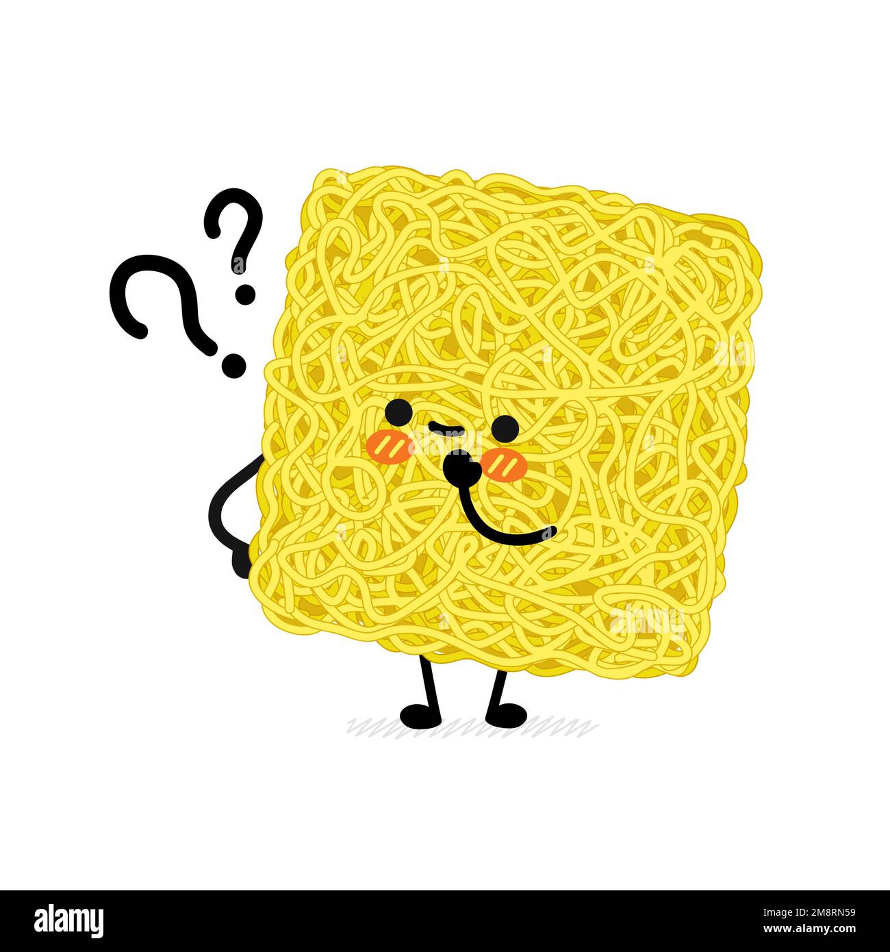 Cute funny instant noodle character. Vector hand drawn cartoon kawaii ...