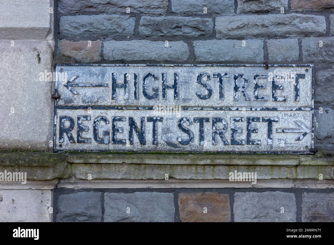 High Street and Regent Street road signs Stock Photo - Alamy
