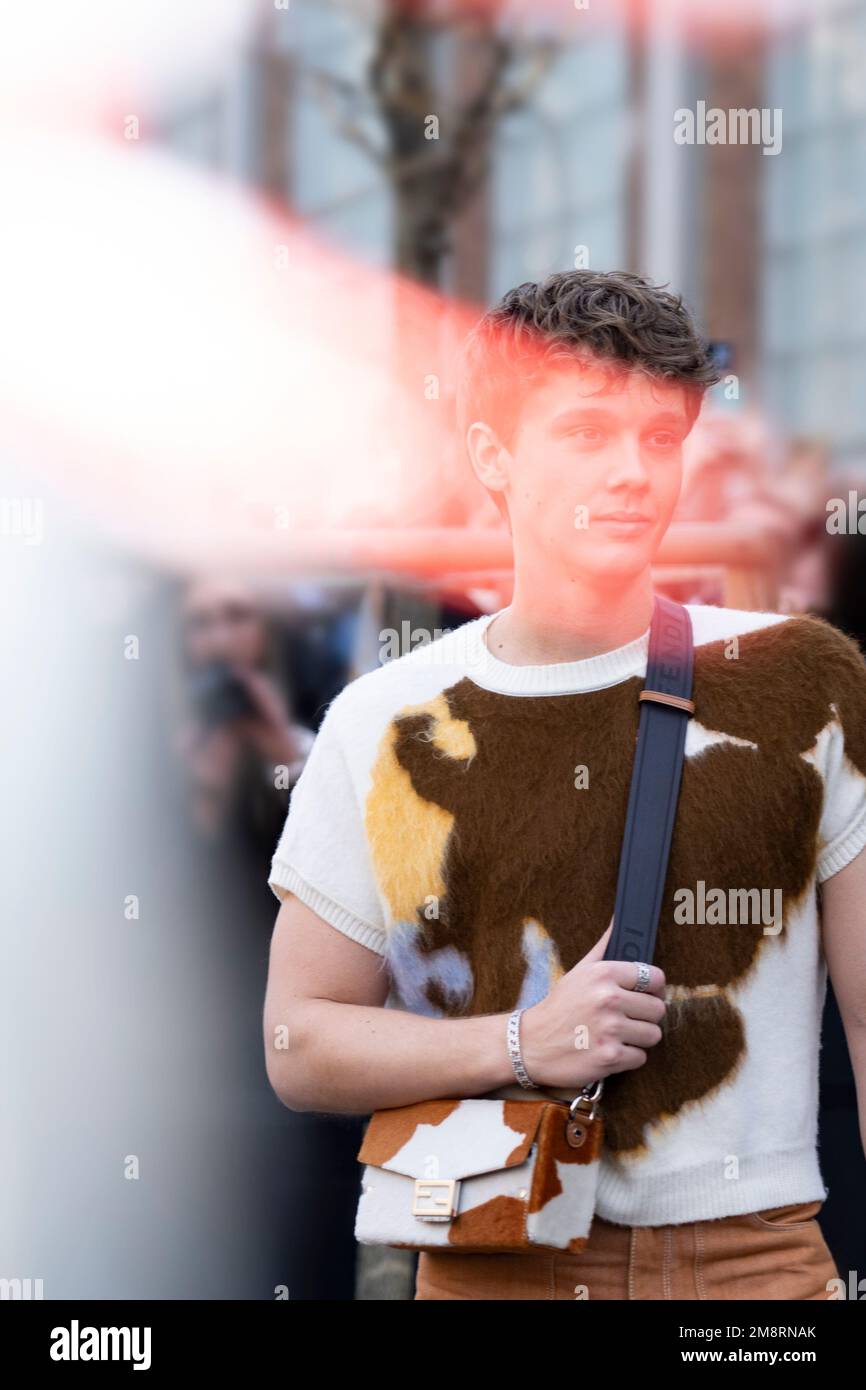 Milan, Italy. 14th Jan, 2023. Hunter Doohan Milan Fashion Week Men Fall ...