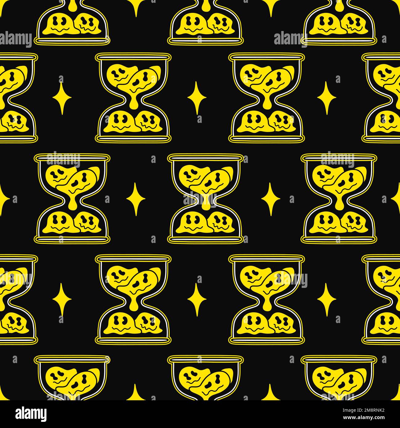 Clock pattern seamless black Stock Vector Images - Alamy