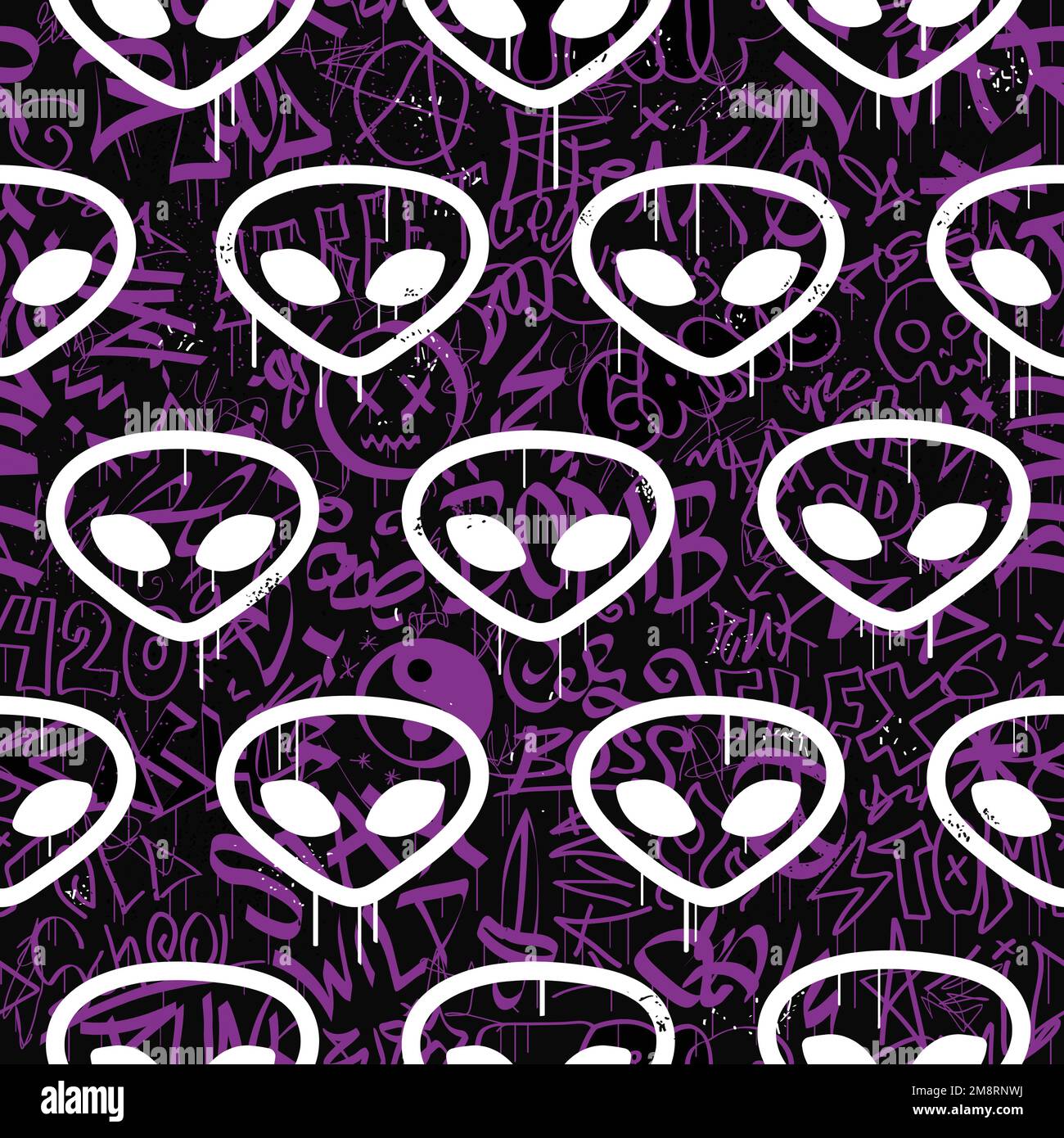 Graffiti seamless pattern wallpaper art.Vector graphic background ...
