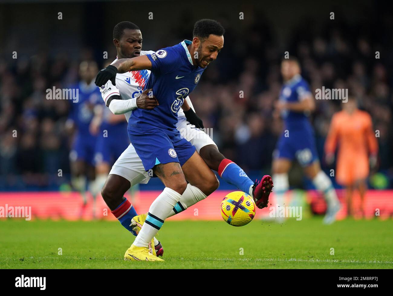 Crystal Palace's Tyrick Mitchell and Chelsea's Pierre-Emerick ...