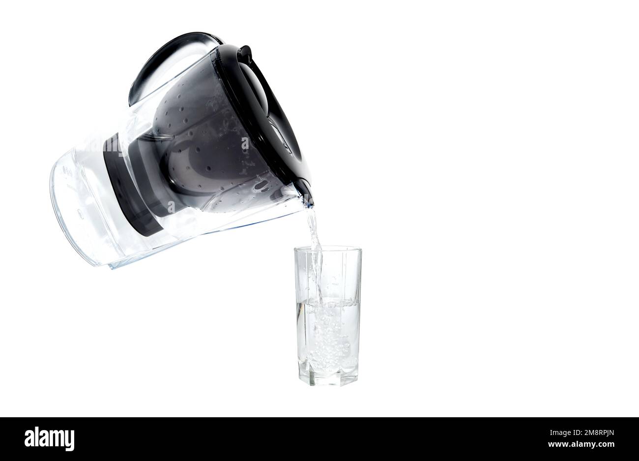 Filter for purification of drinking water from impurities on a white ...