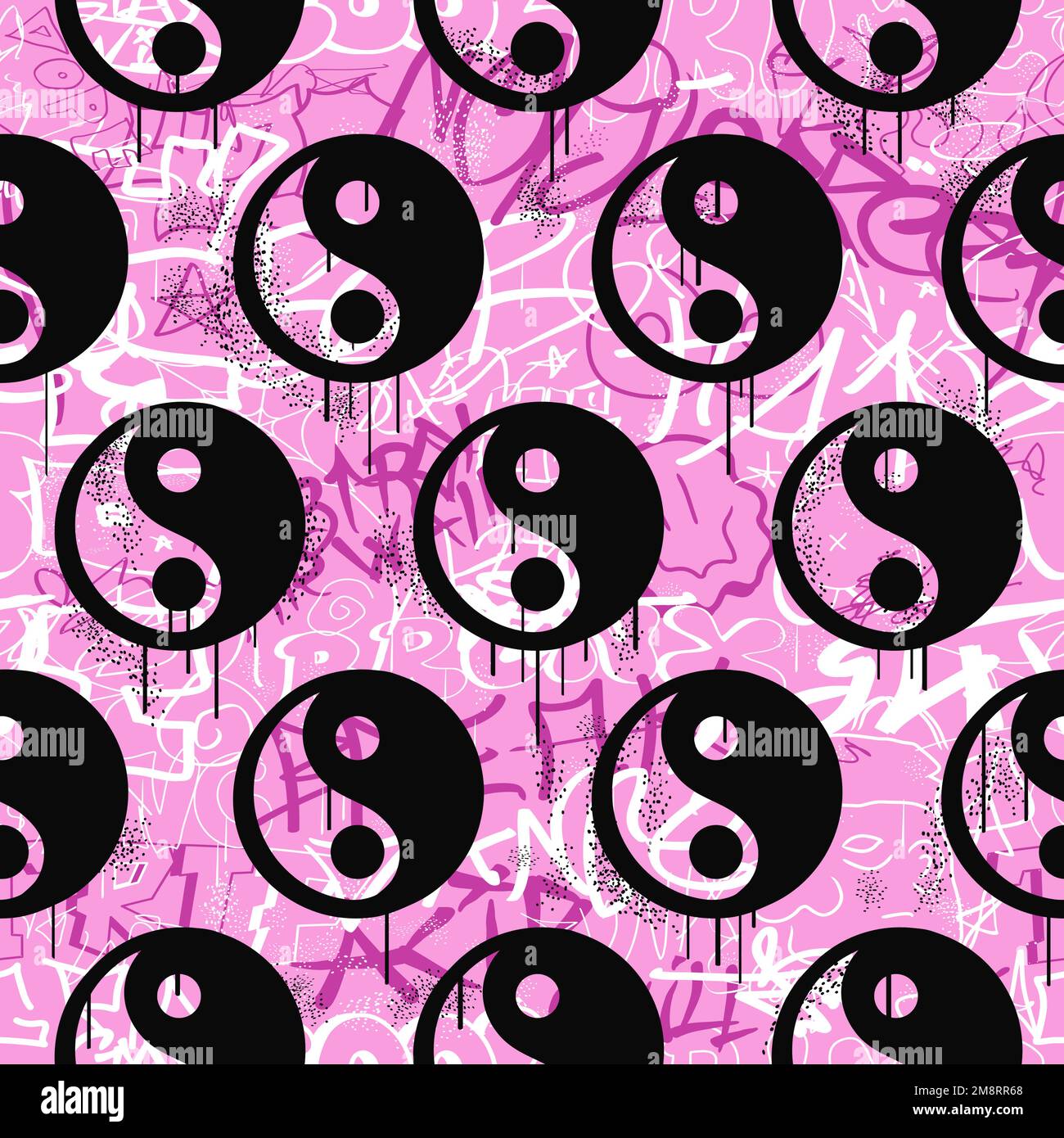 Graffiti seamless pattern wallpaper art.Vector graphic background ...