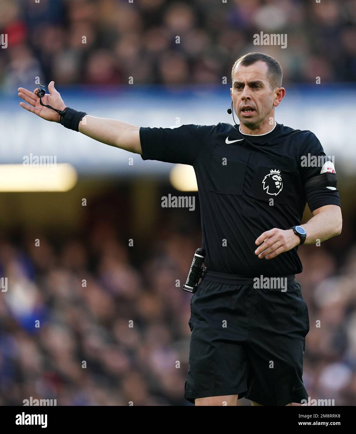 Referee Peter Bankes during the Premier League match at Stamford Bridge ...