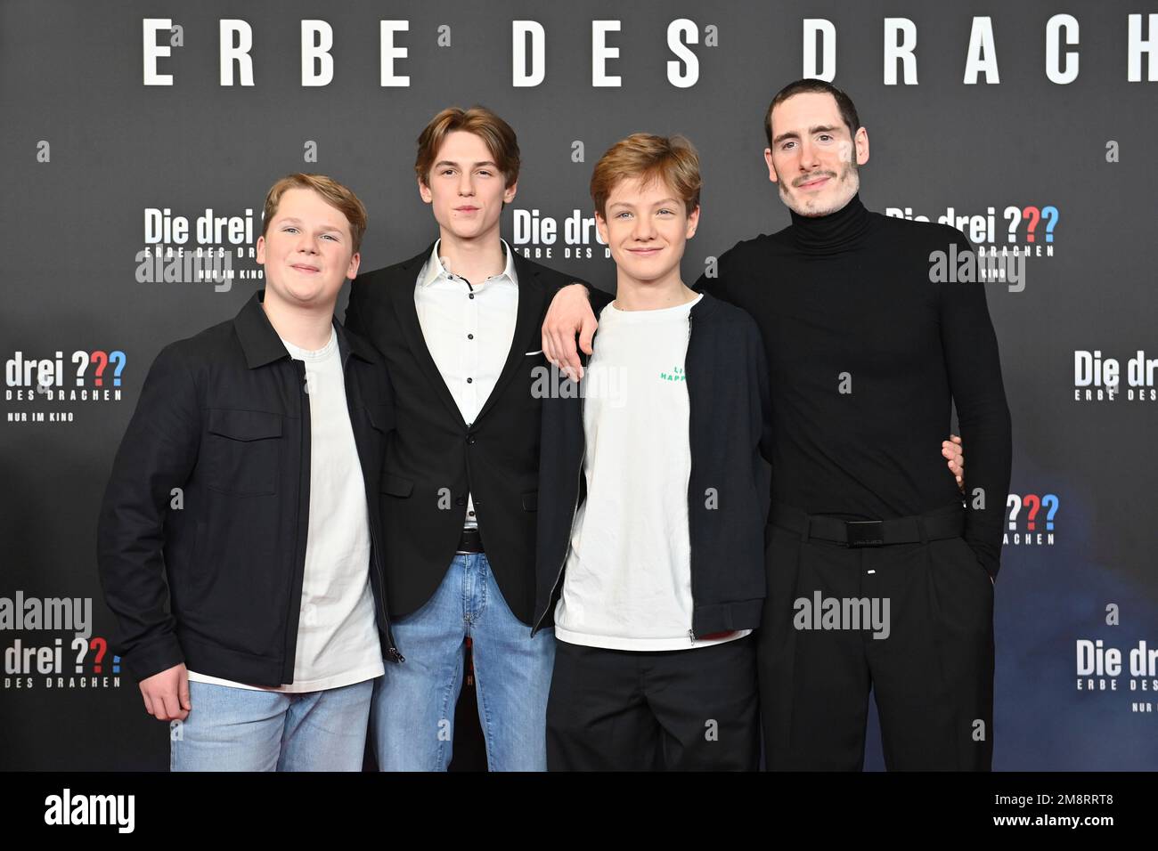 From left to right: Julius WECKAUF (actor), Nevio WENDT (actor), Levi ...