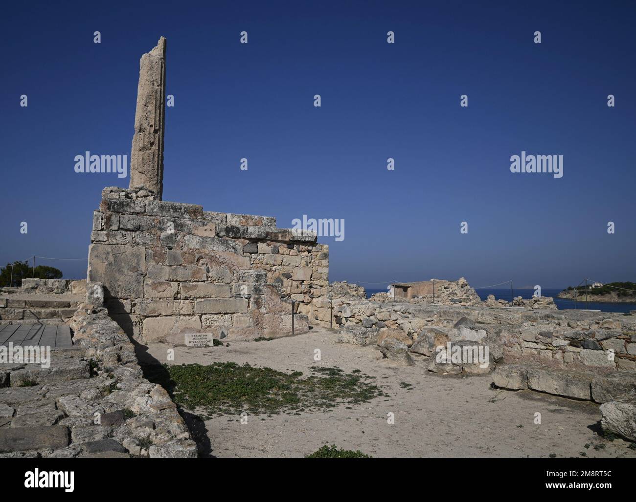 Landscape with scenic view of The Doric Temple of Apollo a prehistoric ...