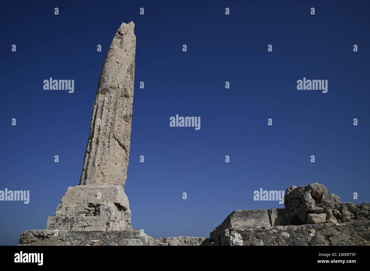 Landscape with scenic view of The Doric Temple of Apollo a prehistoric ...