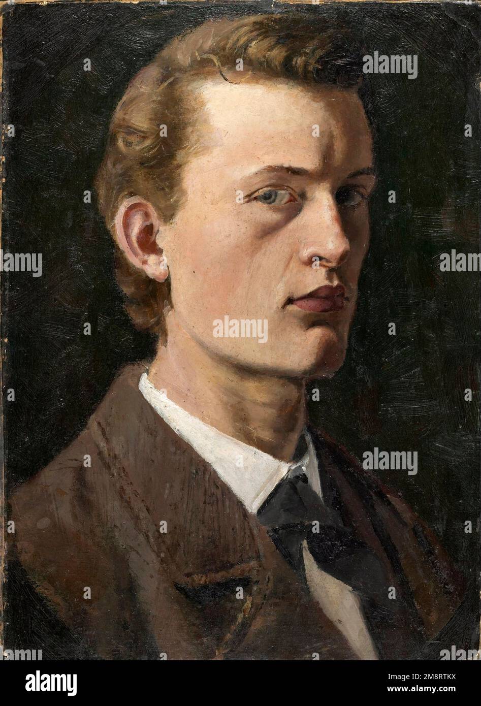 Self-Portrait. Edvard Munch. 1882 Stock Photo - Alamy
