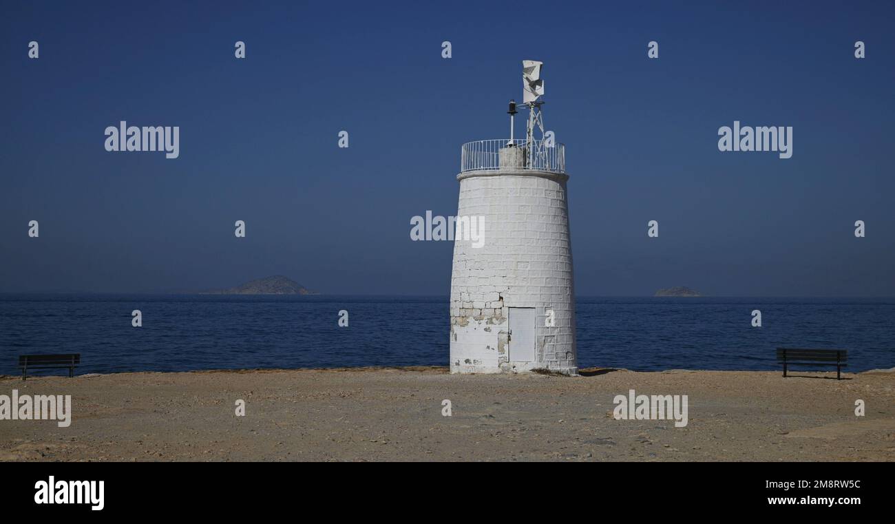 Landscape with scenic view of Bouza's Lighthouse a historic landmark at ...