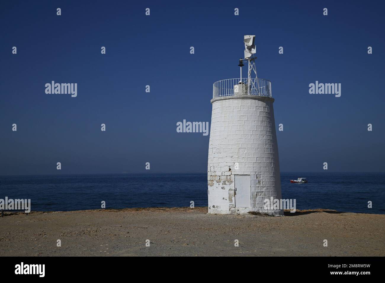 Landscape with scenic view of Bouza's Lighthouse a historic landmark at ...