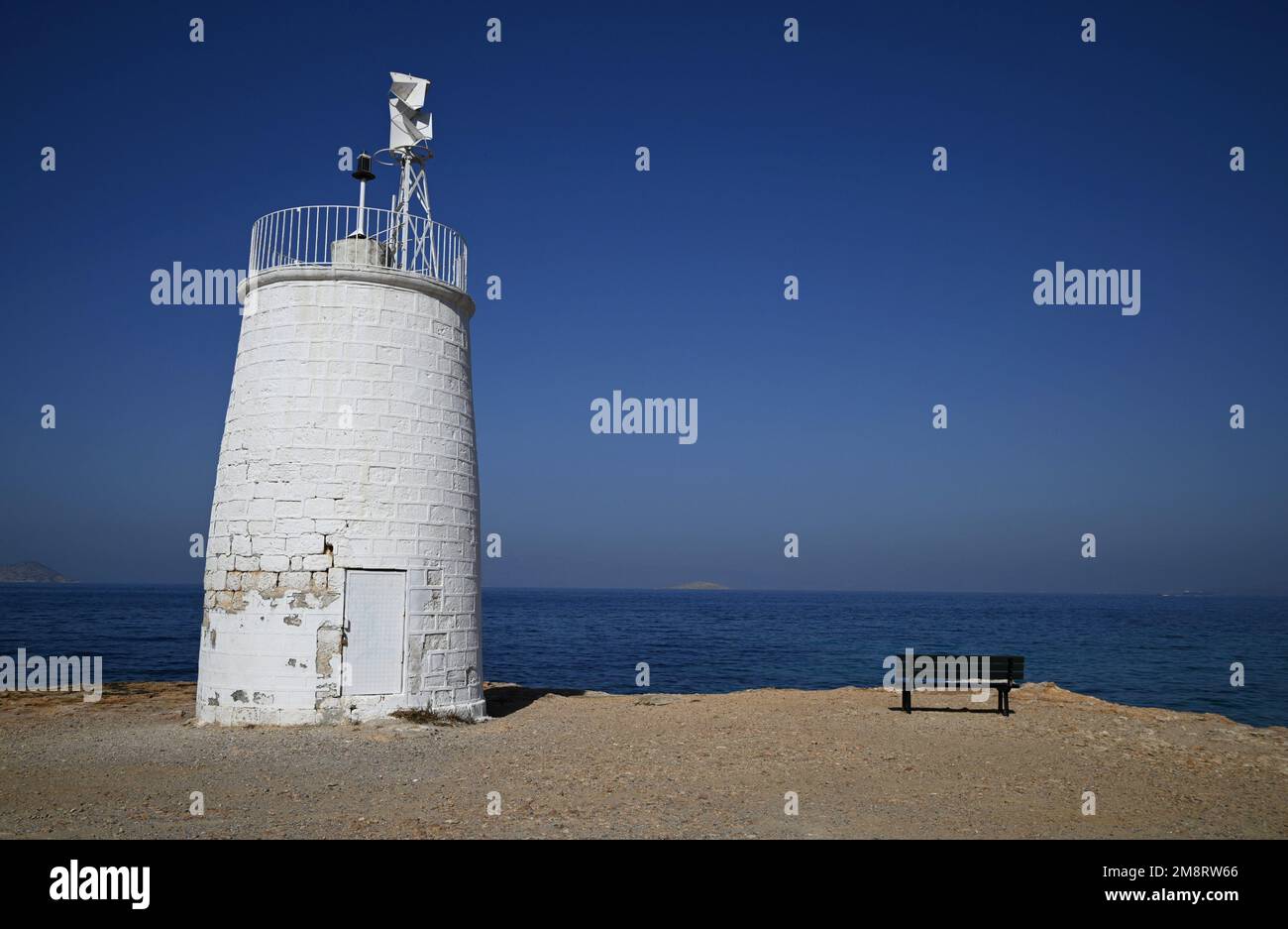 Landscape with scenic view of Bouza's Lighthouse a historic landmark at ...