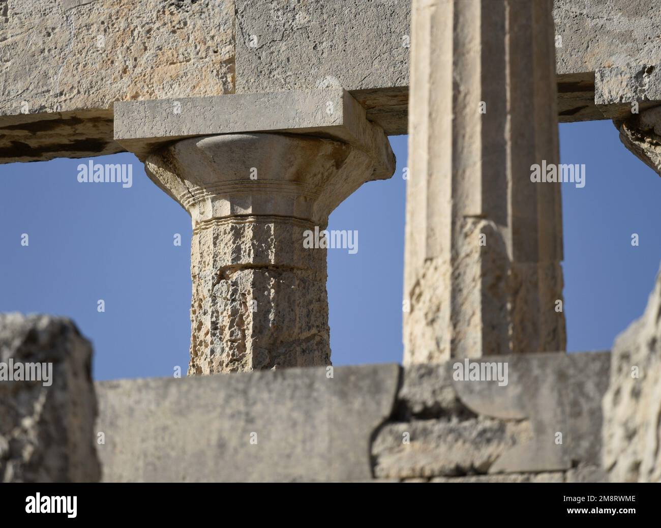 Doric order columns of the Temple of Aphaia a symbolic Archaic landmark ...