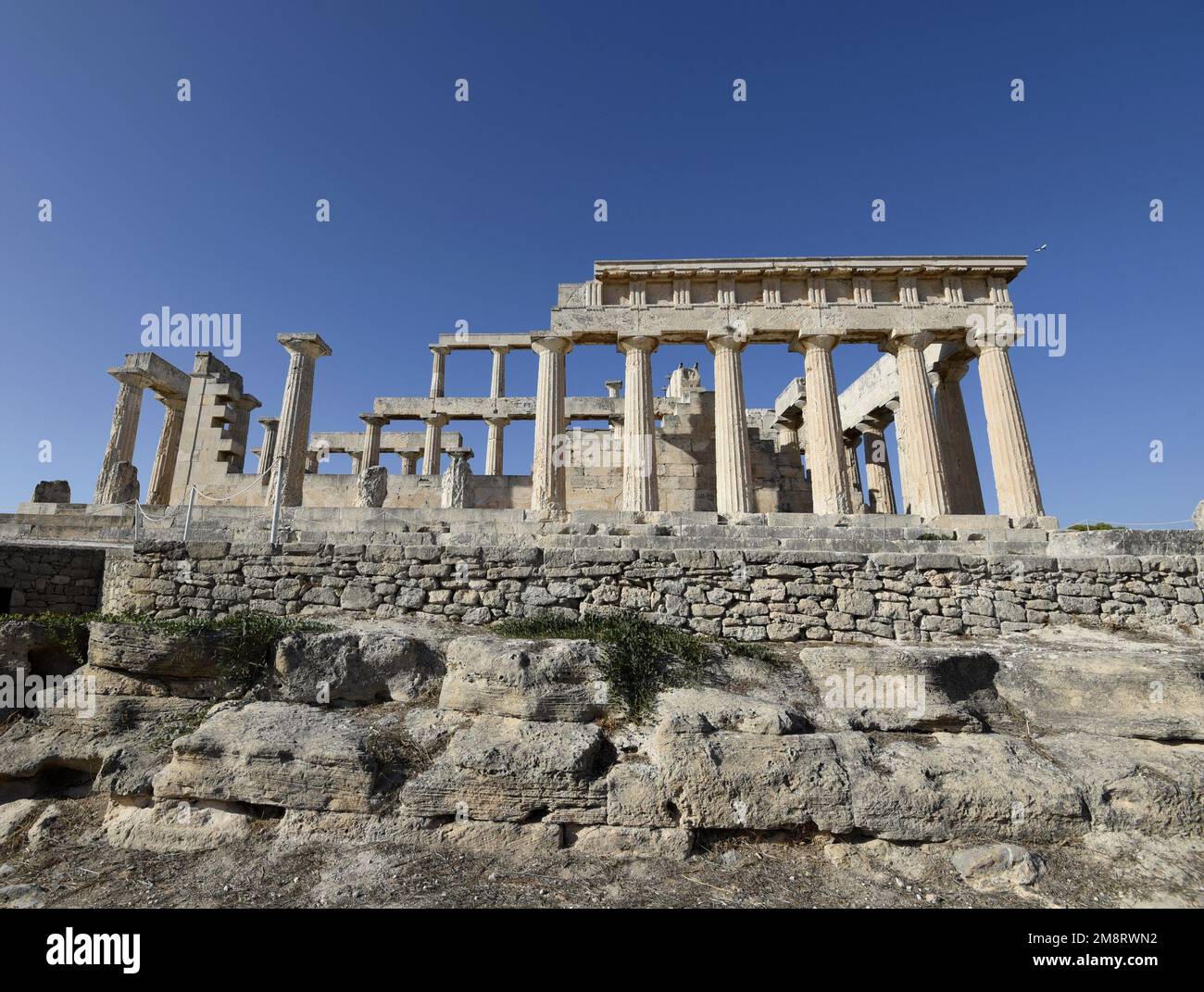 Landscape with scenic view of the Temple of Aphaia a symbolic Doric ...